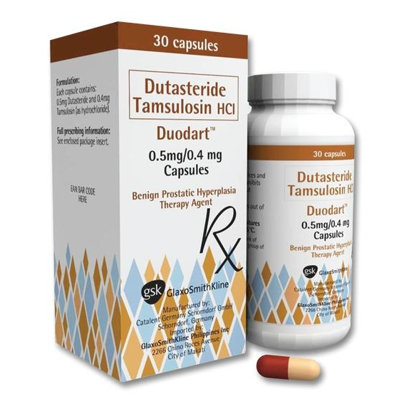 DUODART Dutasteride / Tamsulosin Hydrochloride 500mcg / 400mcg Capsule ...